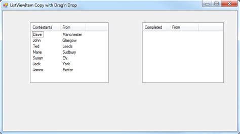 Windows Forms ListView Drag And Drop To Copy Items Between ListViews