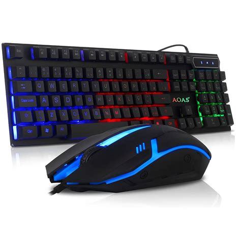 Kit Teclado Gamer Mouse Abnt2 Semi Mecânico Luminoso LED Rgb 2400dpi