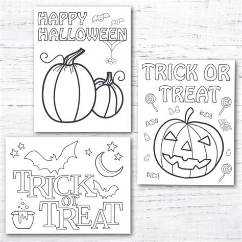 Halloween Coloring Pages Free Printable Krafty Planner