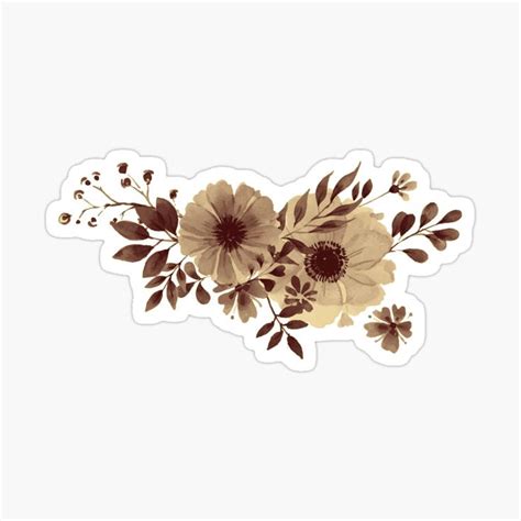 Gold Flowers Sticker For Sale By Eriktartufo Coloring Stickers
