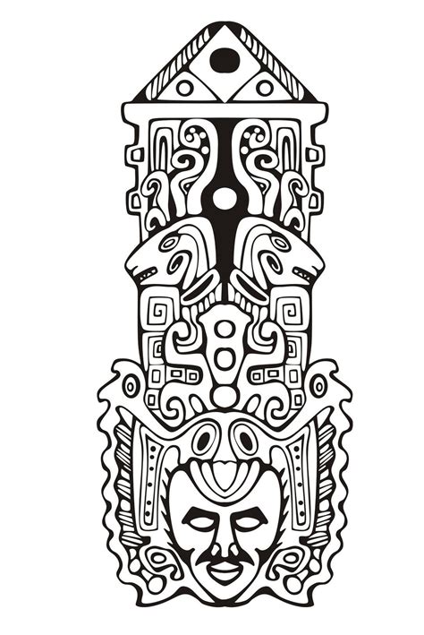 Desenhos para colorir para crianças gratuitos de Maias astecas e incas