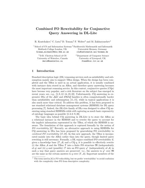 pdf combined fo rewritability for conjunctive query answering in dl lite