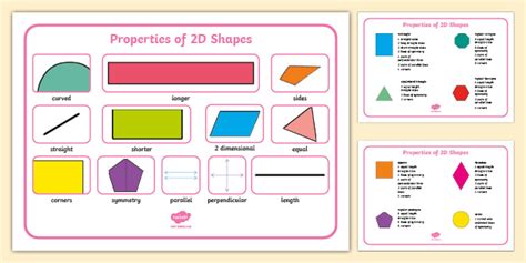 D Shape Vocabulary Word Mat Maths Resource Twinkl
