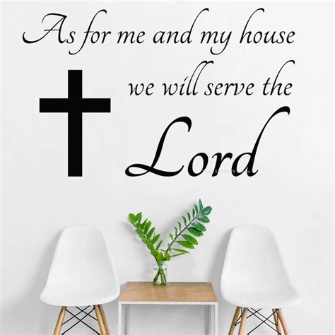 Pegatina De Pared De Vers Culo De La Biblia Como Para M Y Mi Casa We