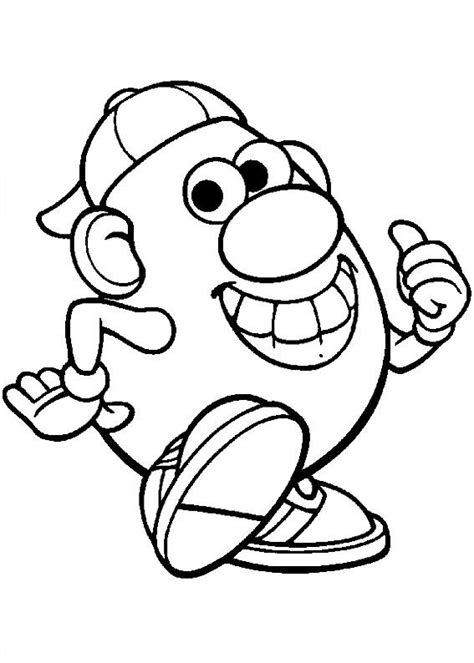 Mr Potato Head Parts Cut Out Printables Sketch Coloring Page