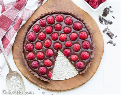 Vegan No Bake Raspberry Chocolate Tart Recipe Chocolate Tart