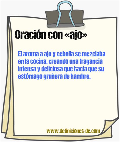 31 Oraciones Con Ajo
