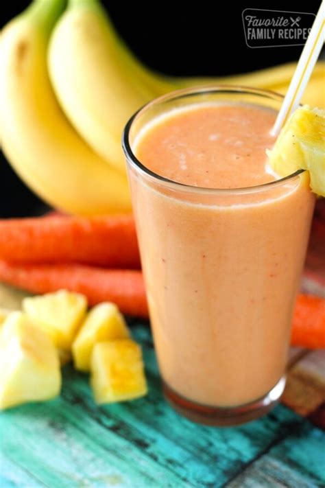 Golden Detox Smoothie Loaded With Healthy Fruits And Veggies