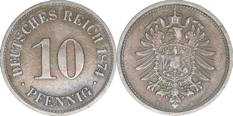 Deutsches Reich 10 Pfennig 1874 B MA Shops