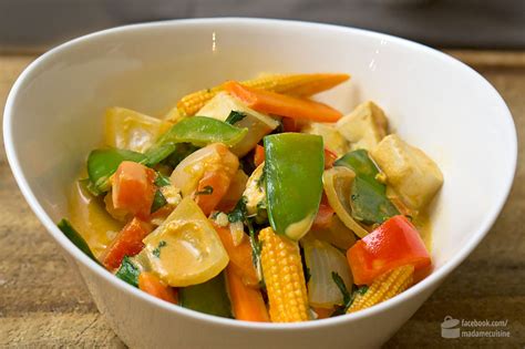 Rotes Thai Curry Vegetarisch Mit Tofu Madame Cuisine