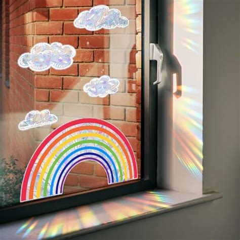 Arc En Ciel Suncatcher Sticker Fenetre Autocollants Anti Collision