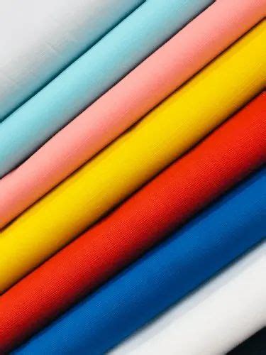 Plain Cotton Slub Fabric Plain Solids Multicolour At Rs 122 Meter In