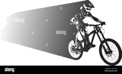 Silhouette Of Person Riding Bike Stock Vector Images Alamy