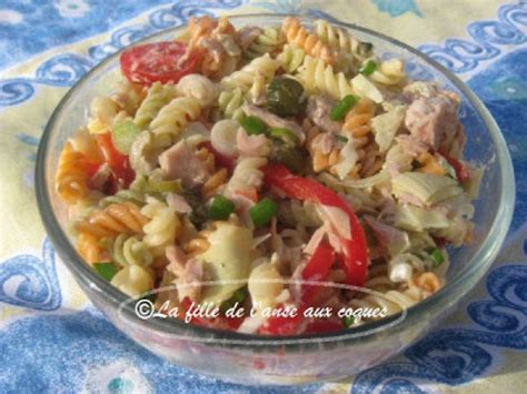 Salade de pâtes multicolores et thon Recette Ptitchef