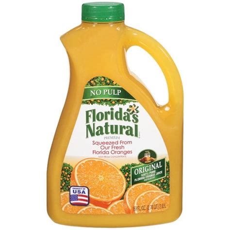 Florida S Natural No Pulp Orange Juice 89 Fl Oz Walmart
