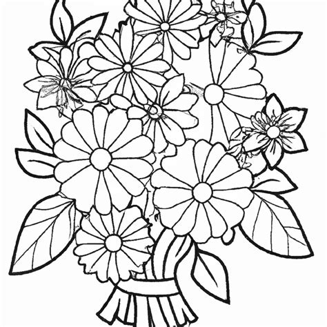 Encante Se Desenhos De Ramo De Flores Para Colorir