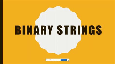what is a binary string youtube