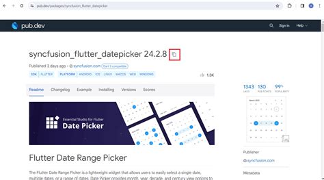 Daterangepicker Widget In Flutterflow Framework Syncfusion