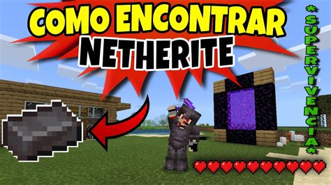 Como ENCONTRAR NETHERITE En Minecraft PE Bedrock Para ARMAS Y