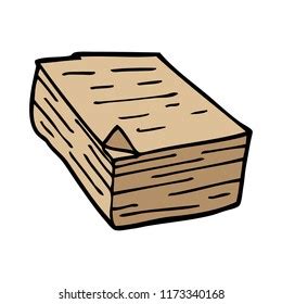 Cartoon Doodle Pile Paper Stock Vector Royalty Free