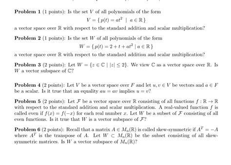 [solved] problem 1 1 points is the set v of all polynomials of the form v course hero