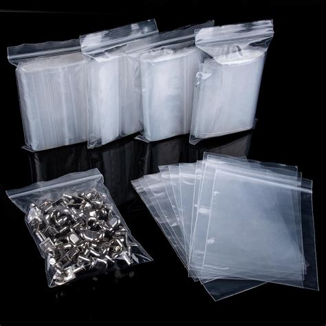 300 Pezzi Sacchetti Plastica Richiudibili Bustine Trasparenti Piccole 5