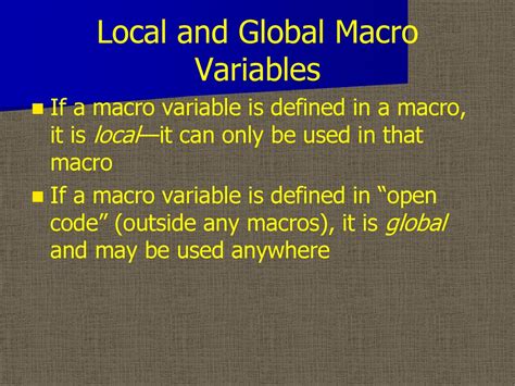 Chapter Macros In Sas Macros Provide For More Flexible Programming