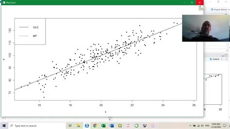 calculating a simple nonparametric regression slope coefficient in r youtube