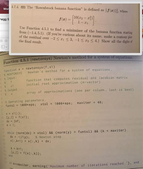 4 74 the rosenbrock banana function is defined