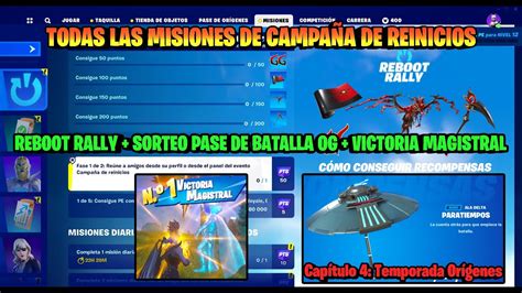 FORTNITE COMPLETAR LAS MISIONES DE CAMPAÑA DE REINICIOS REBOOT