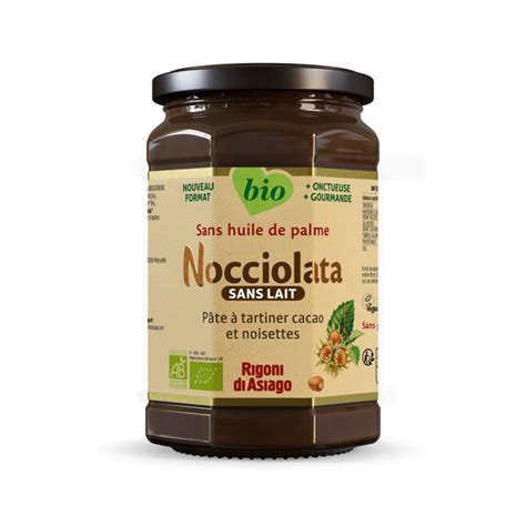 Nocciolata Pate A Tartiner Bio Sans Lait Gr Rigoni Di Asiago