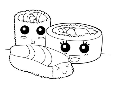 Coloriage kawaii nourriture 40 dessins à imprimer