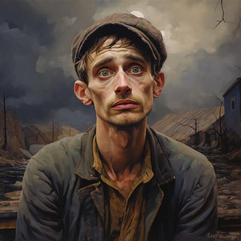 Premium Ai Image A Painting Of A Man With A Hat On His Head And A
