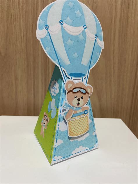 Caixa Pirâmide Urso Baloeiro no Elo7 Fora da Caixinha Personalizados