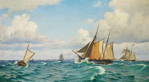 Christian Blache Sejlskibe på havet 1897 PICRYL Public Domain