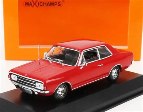 MODELLINO AUTO EPOCA Statico Opel Rekord C 1966 Rosso Modellismo Scala