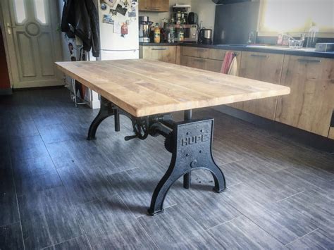 Table Industrielle Bois Et Metal Lamichaure