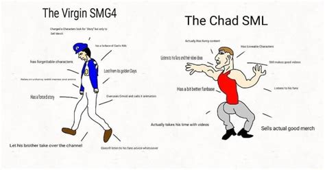 The Virgin SMG4 Changed Character Lok OSten But Eny The Chad SML