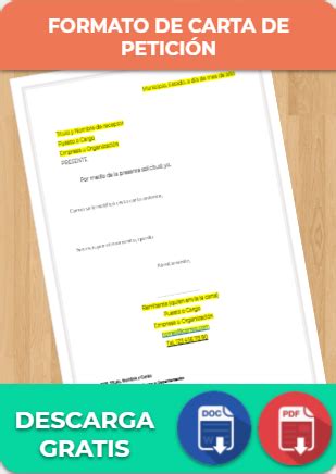 Carta Petición Ejemplos y Formatos Word PDF