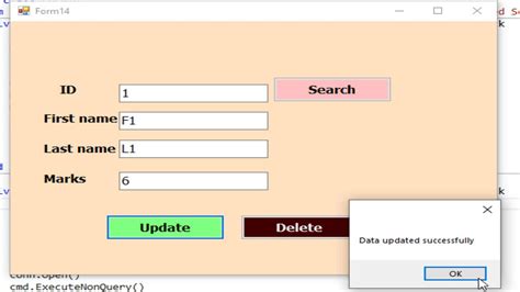 VB Net Search Update Delete Data Into Sql Database Using Stored