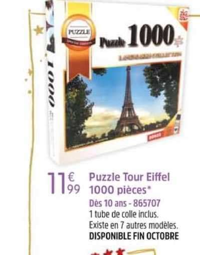 Offre Puzzle Tour Eiffel 1000 Pièces chez King Jouet