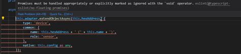 Add Typescript Eslint Rule No Floating Promises Issue Iobroker