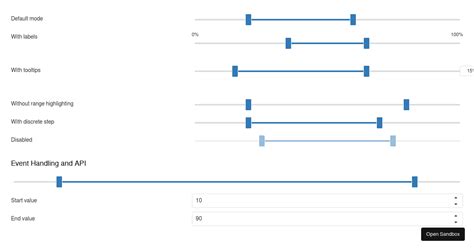 Overview Devextreme Range Slider Codesandbox