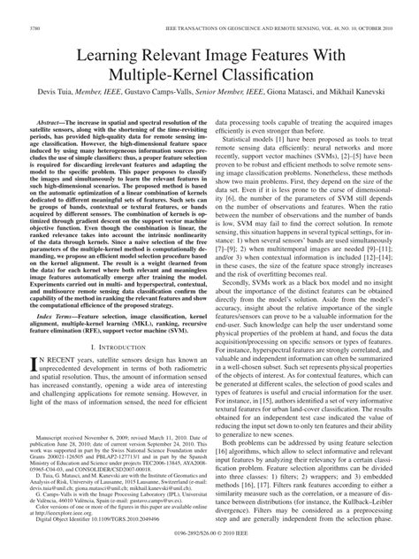 pdf learning relevant image features with multiple kernel classification
