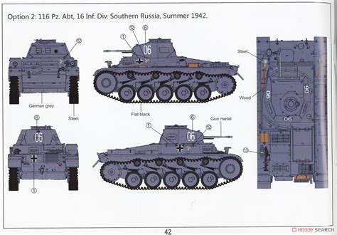 Pz Kpfw II Sd Kfz 121 Ausf F Plastic Model Color2