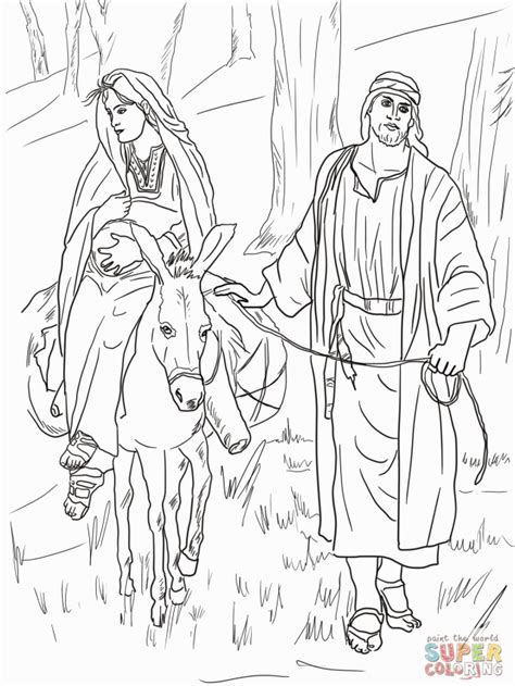 Mary And Joseph Coloring Pages Coloring Home