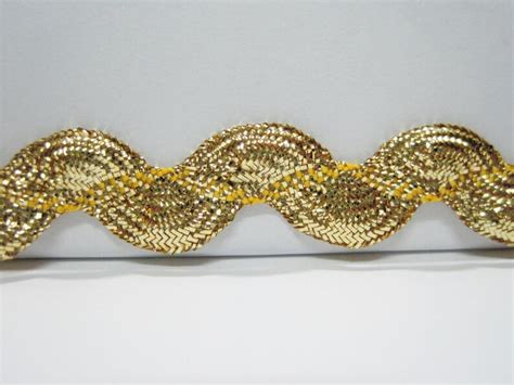 5 Yd 1 2 Light Gold Metallic Rick Rack Trim Gold Trim Etsy