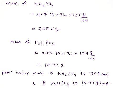 Solved You Are A Bioengineer Preparing A Potassium Phosphate Buffer