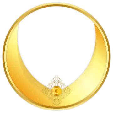 Circle Border Gold Thai Pattern Frame Vector Circle Border Thai PNG