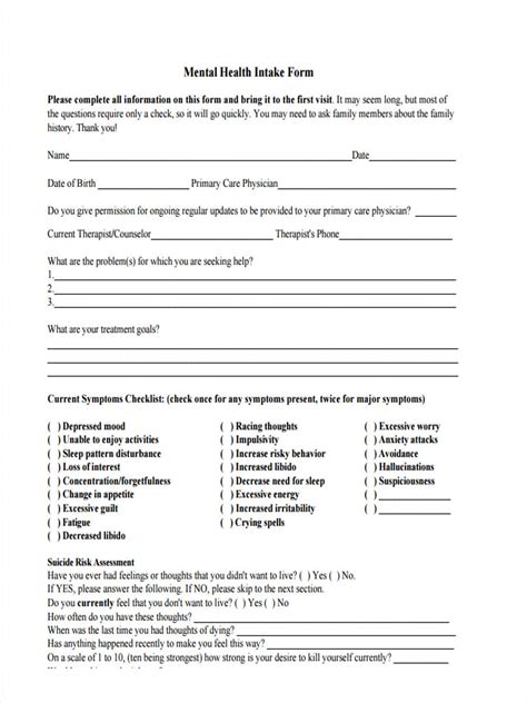 FREE 9 Counseling Intake Forms In PDF Ms Word